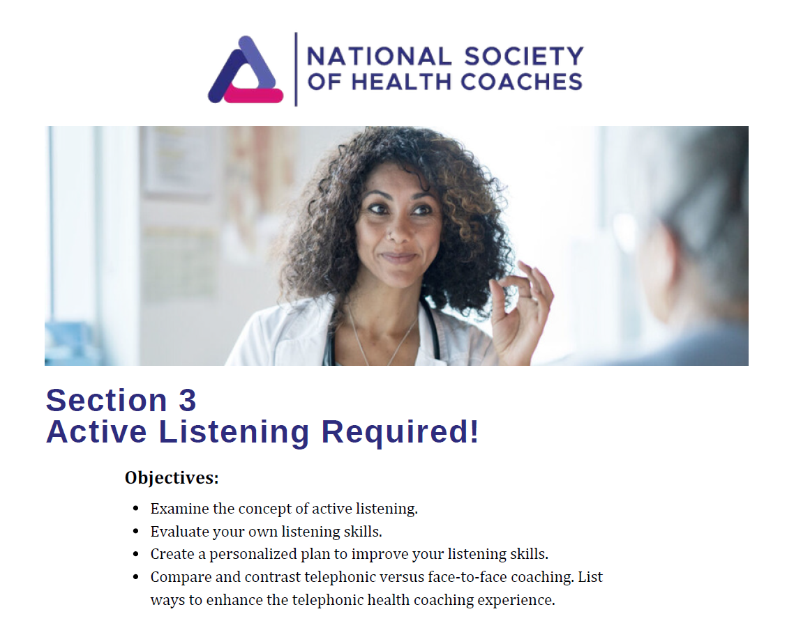 Download Manual Excerpt | NSHCOA